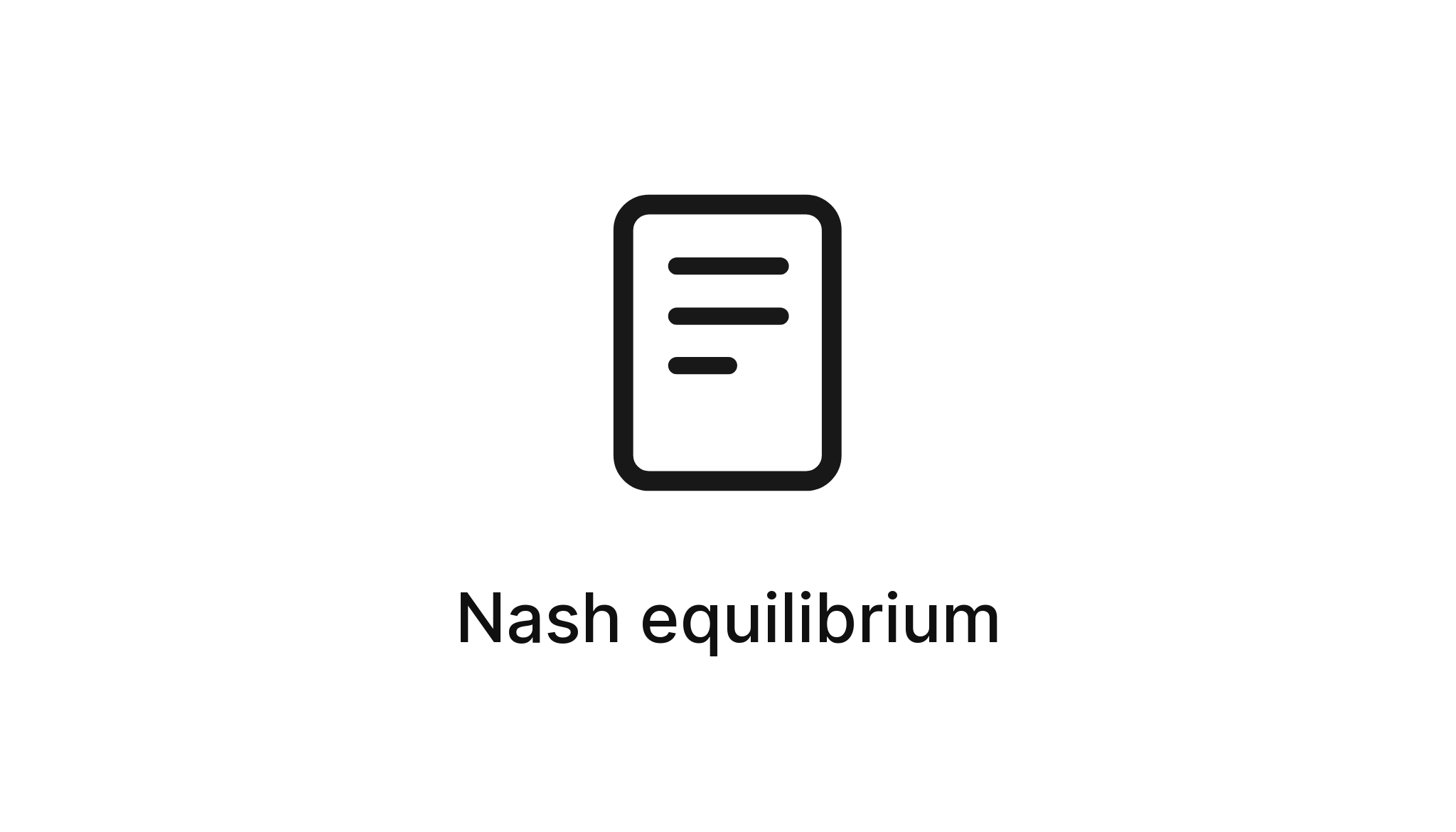 Nash equilibrium - jaredgorski.org