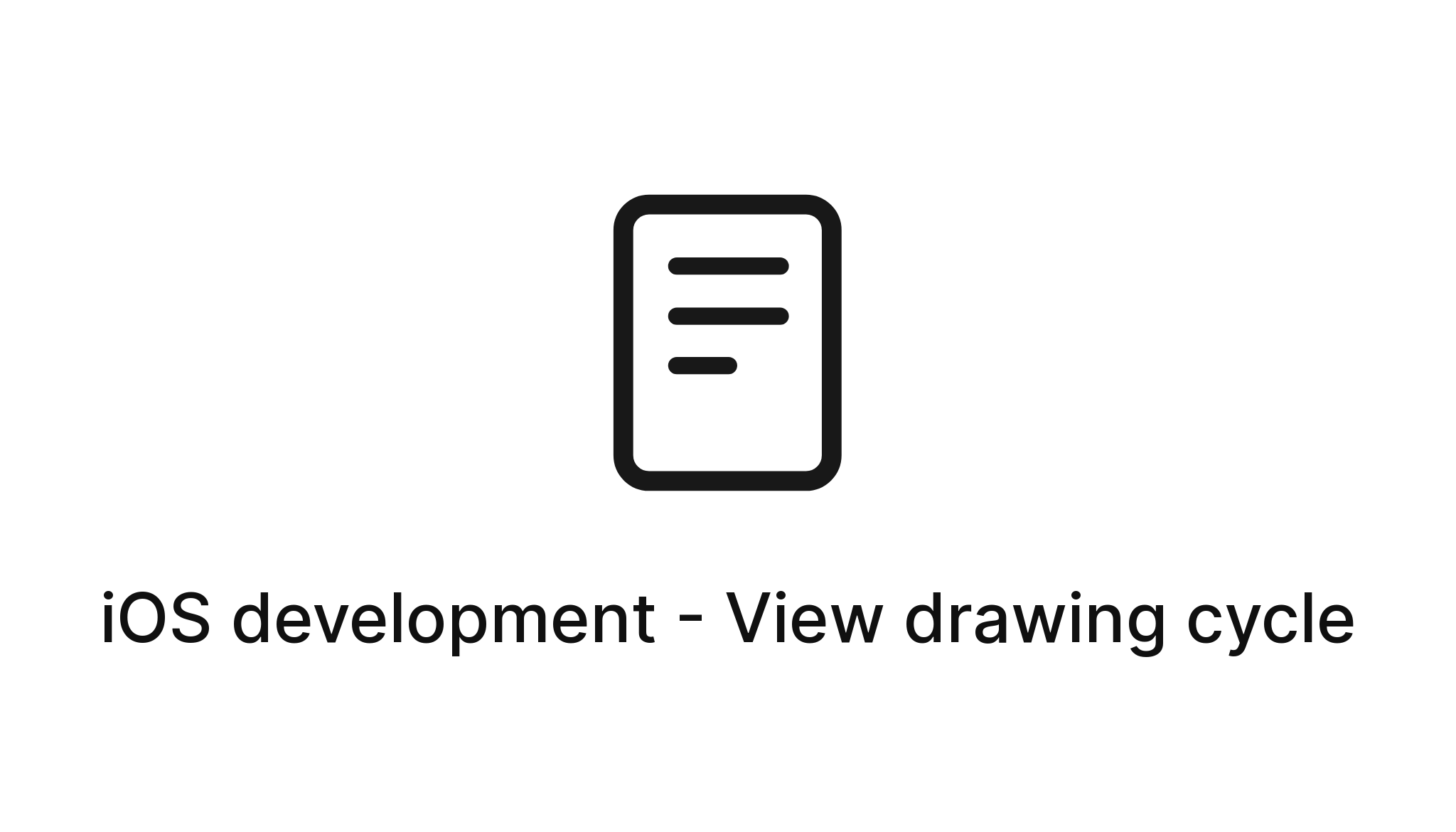 iOS development - View drawing cycle - jaredgorski.org